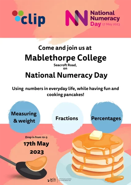 National Numeracy Day at CLIP - Mablethorpe, Lincolnshire